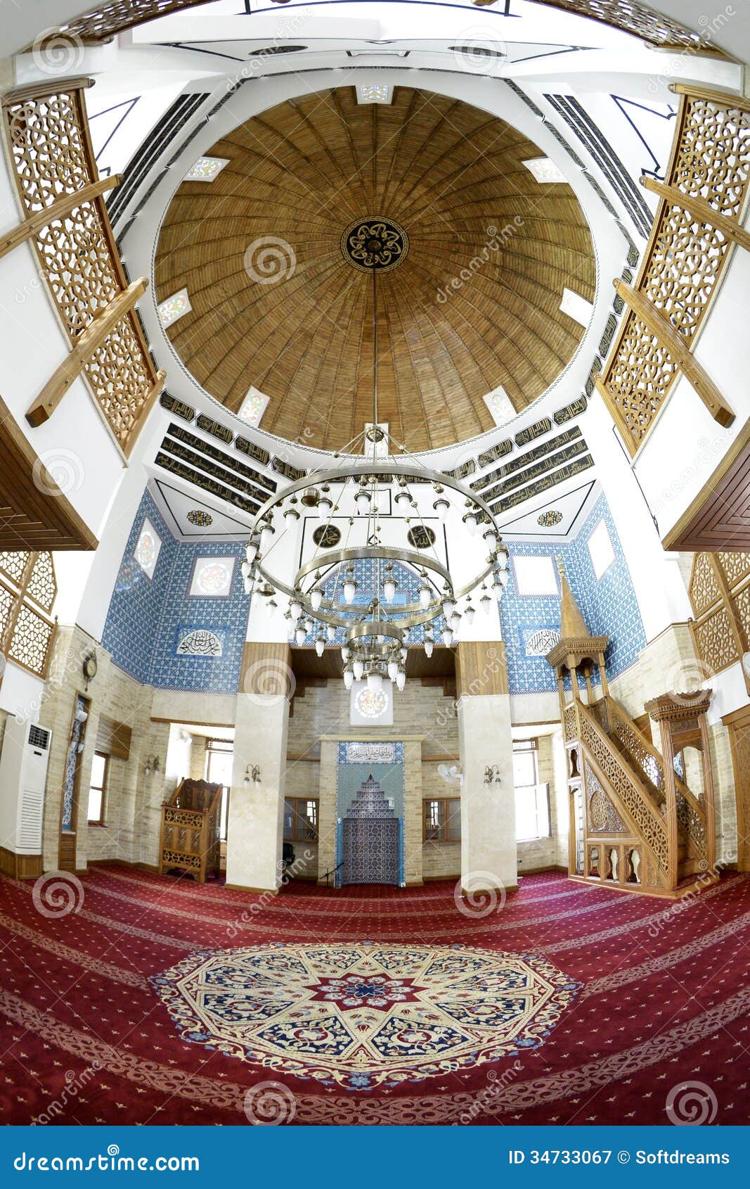 Mosque interior stock image. Image of ottoman, muslim - 34733067
