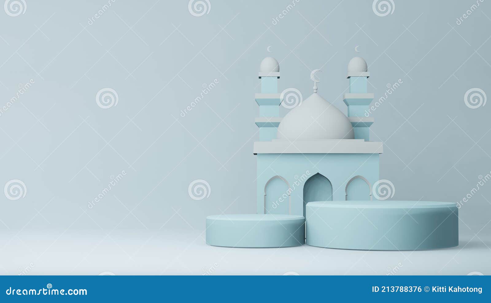 Mosque Islamic Display 3d Illustration 3D Rendering Stock Illustration ...