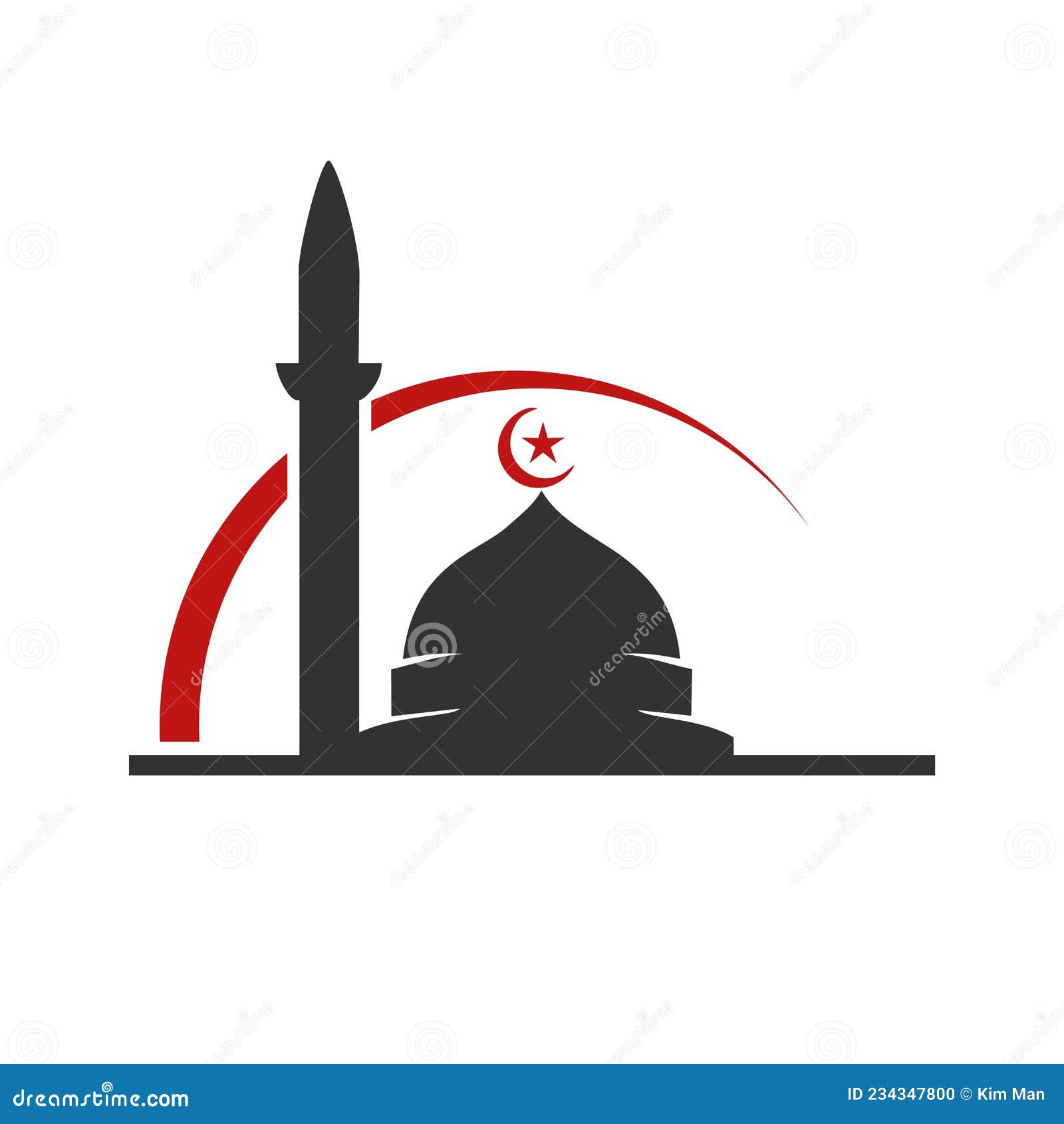 Mosque Islamic Logo Symbol. Vector Image Stock Vector - Illustration of ...