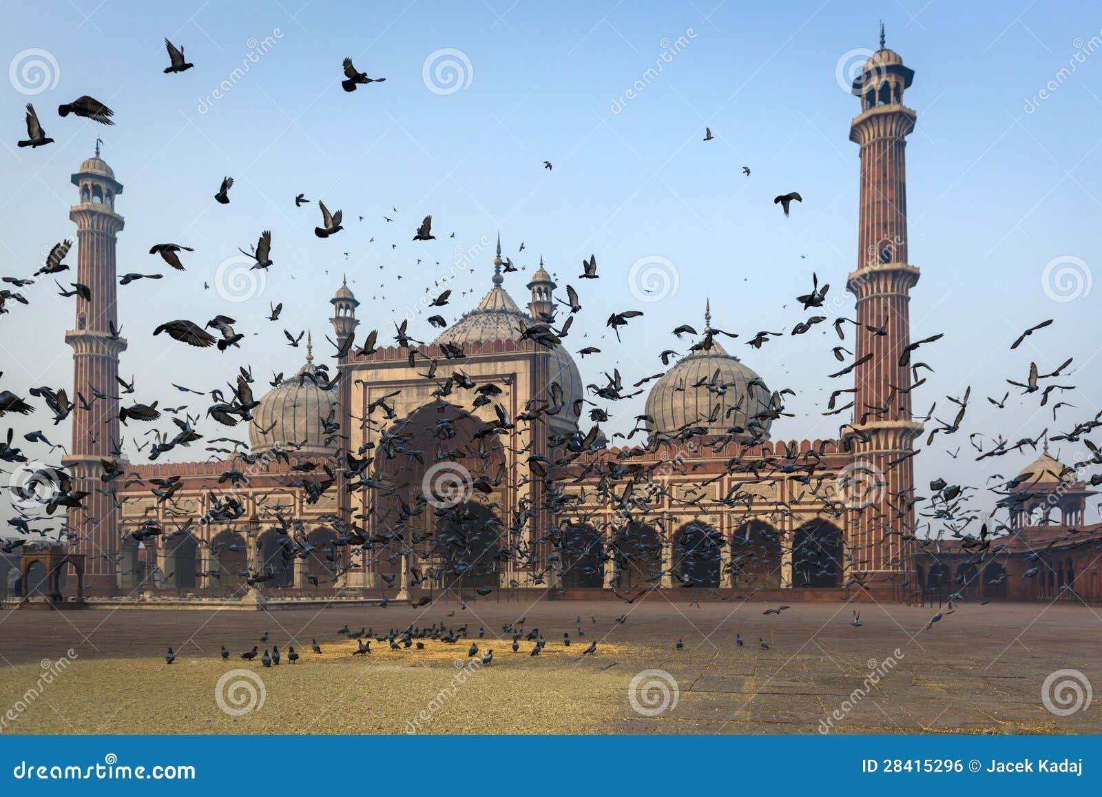 The Mosque Jama Masjid in Delhi Stock Photo - Image of asian ...