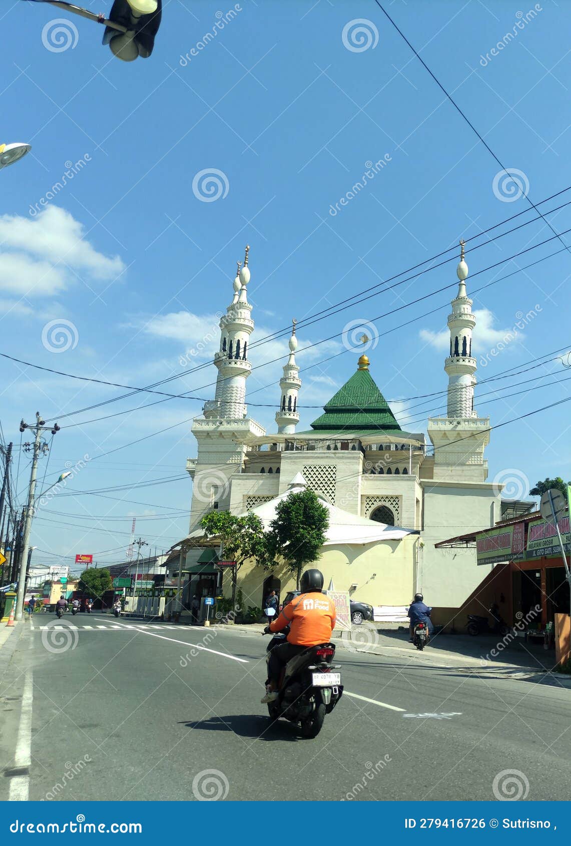 Mosque in Java, Street View in Yogyakarta, Java Indonesia. Editorial ...
