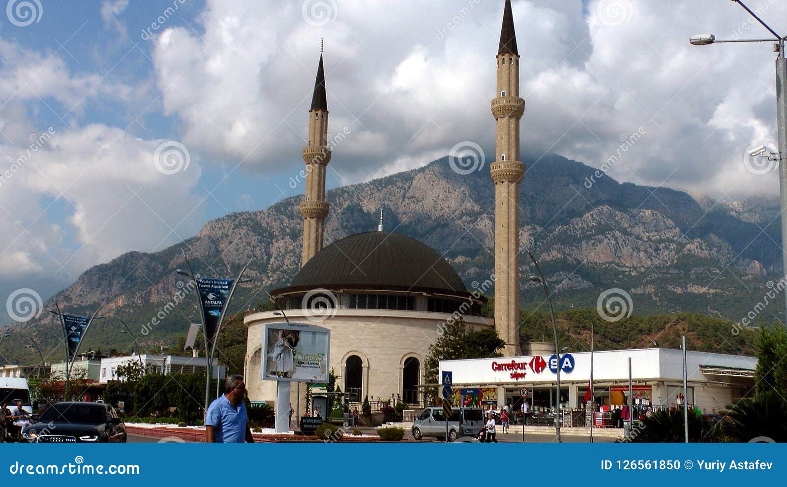 Mosque in Kemer Turkey editorial image. Image of holidays - 126561850