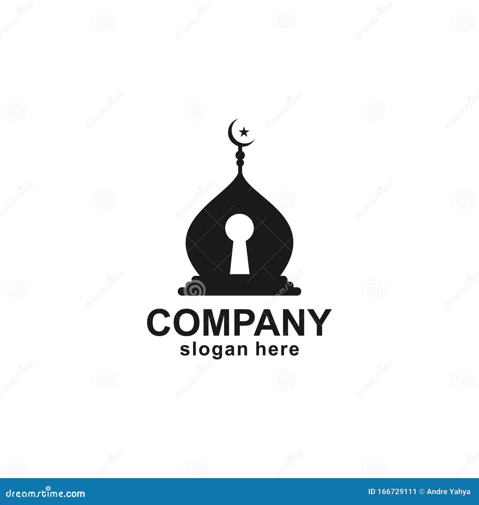 Mosque and Key Logo Template Stock Illustration - Illustration of ...