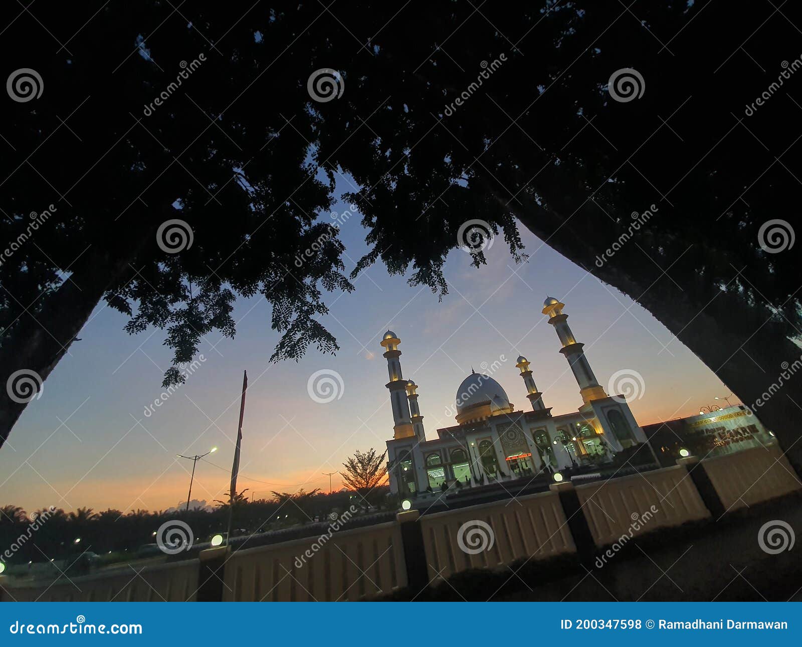 Mosque of Kisaran City stock photo. Image of morning - 200347598