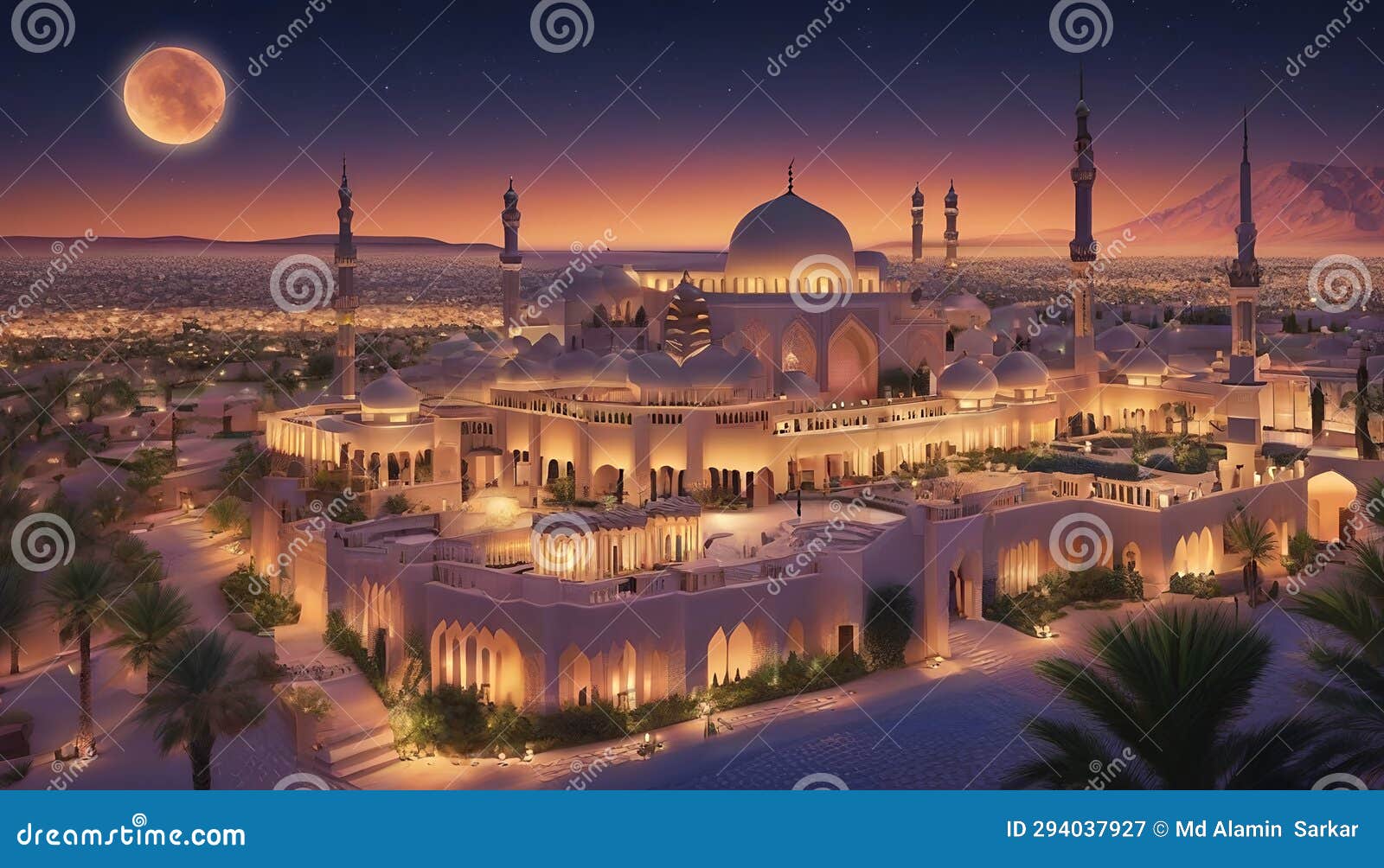 Arabic Night stock illustration. Illustration of islam - 294037927
