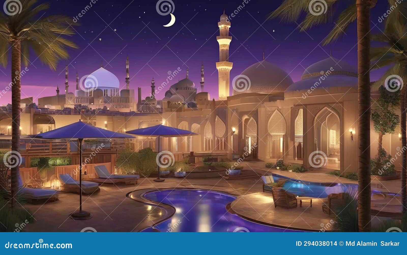 Arabic Night stock illustration. Illustration of goddess - 294038014