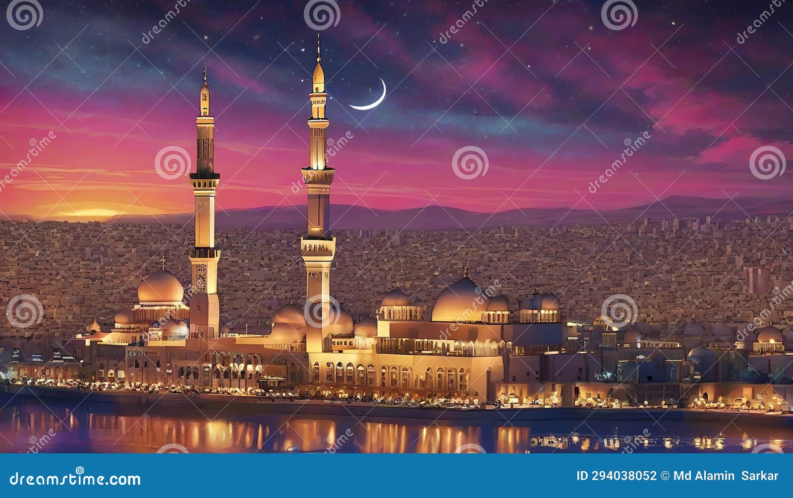 Arabic Night stock illustration. Illustration of night - 294038052