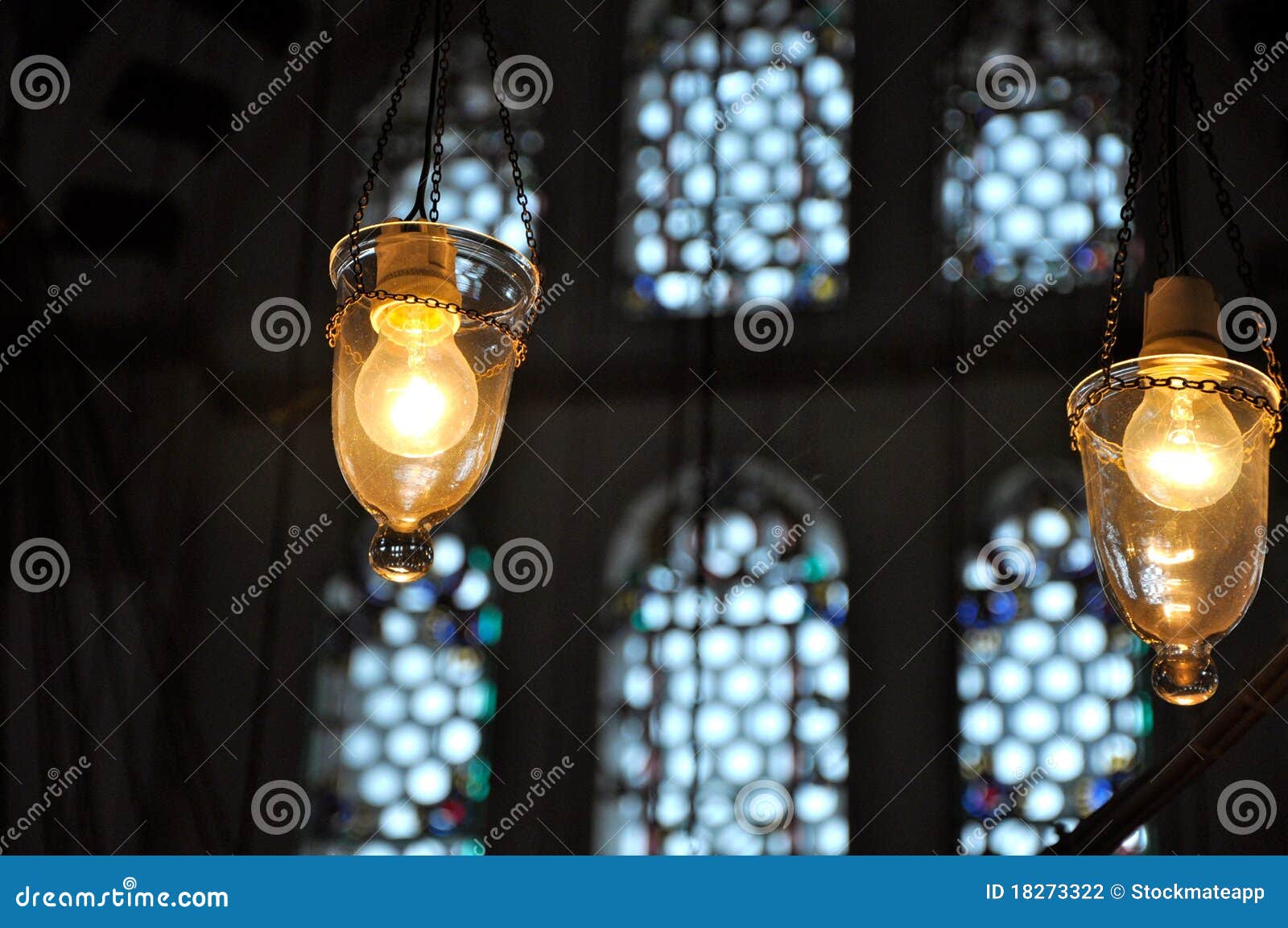 Mosque Lights stock photo. Image of dark, bulb, prayer - 18273322