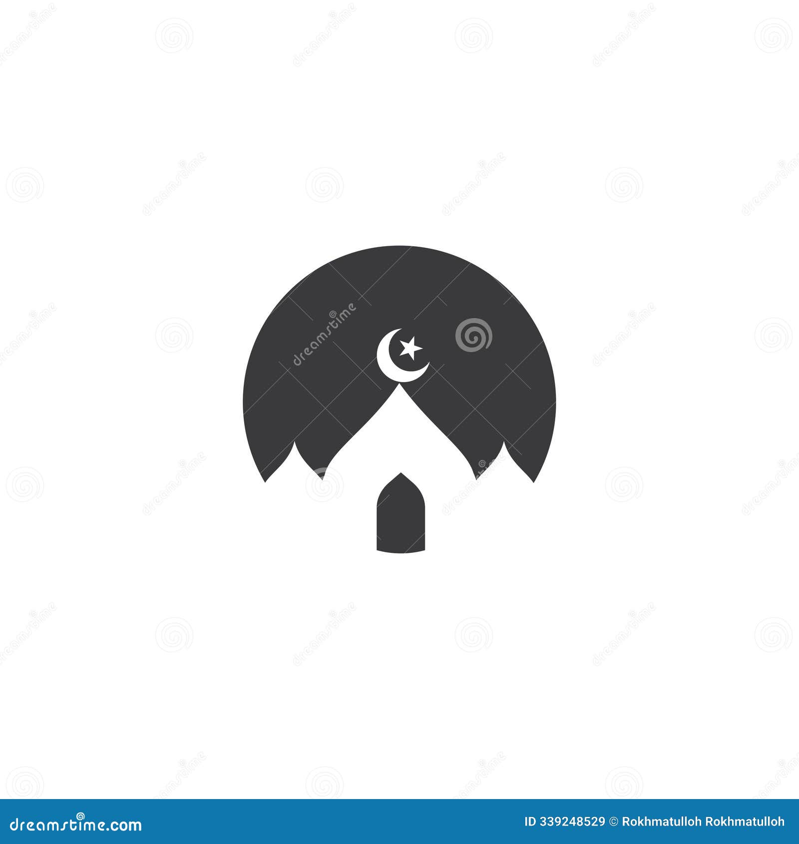 Mosque Logo Abstract Circle Design Template Illustration Vector Stock ...