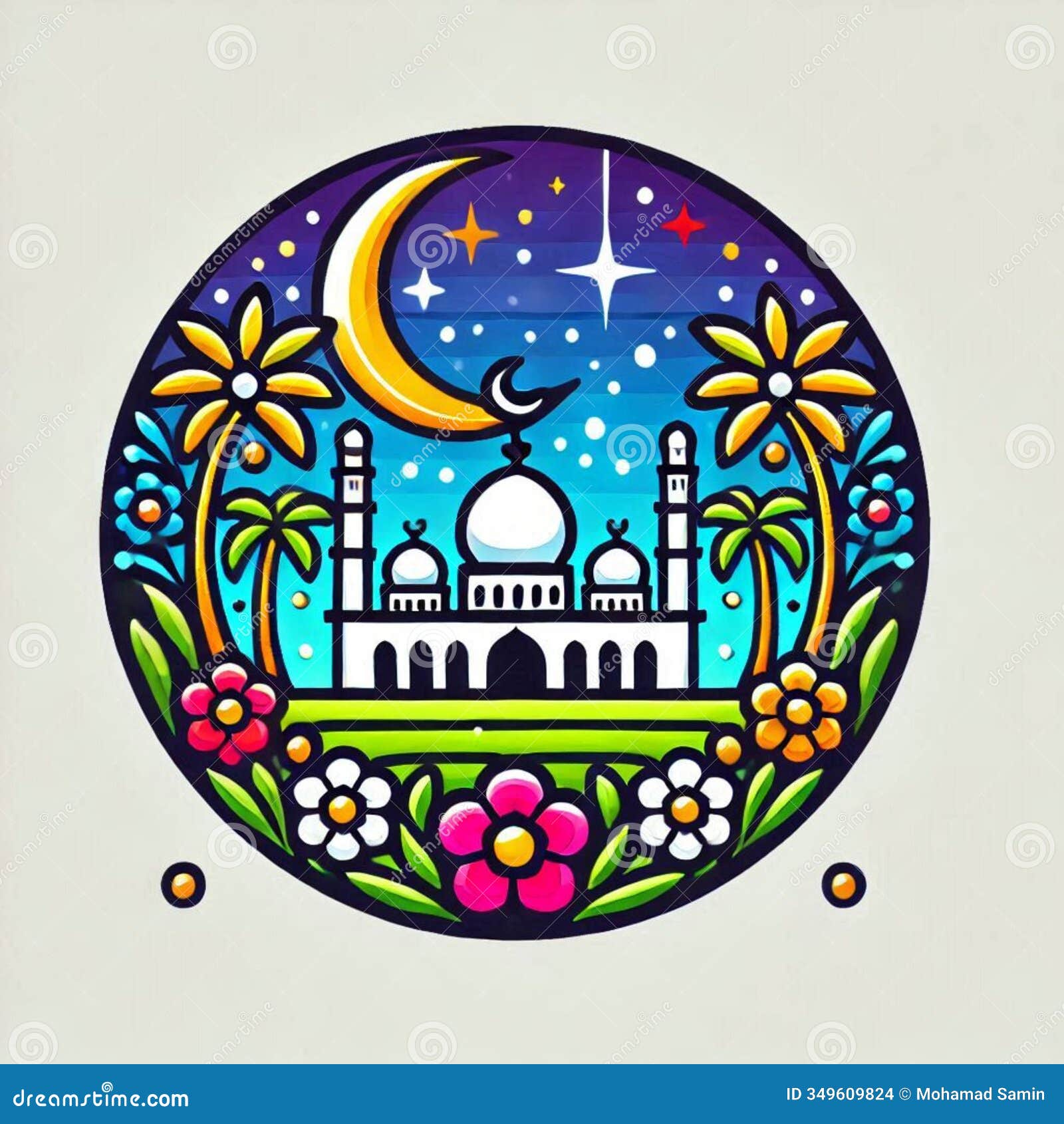 Mosque logo stock illustration. Illustration of template - 349609824