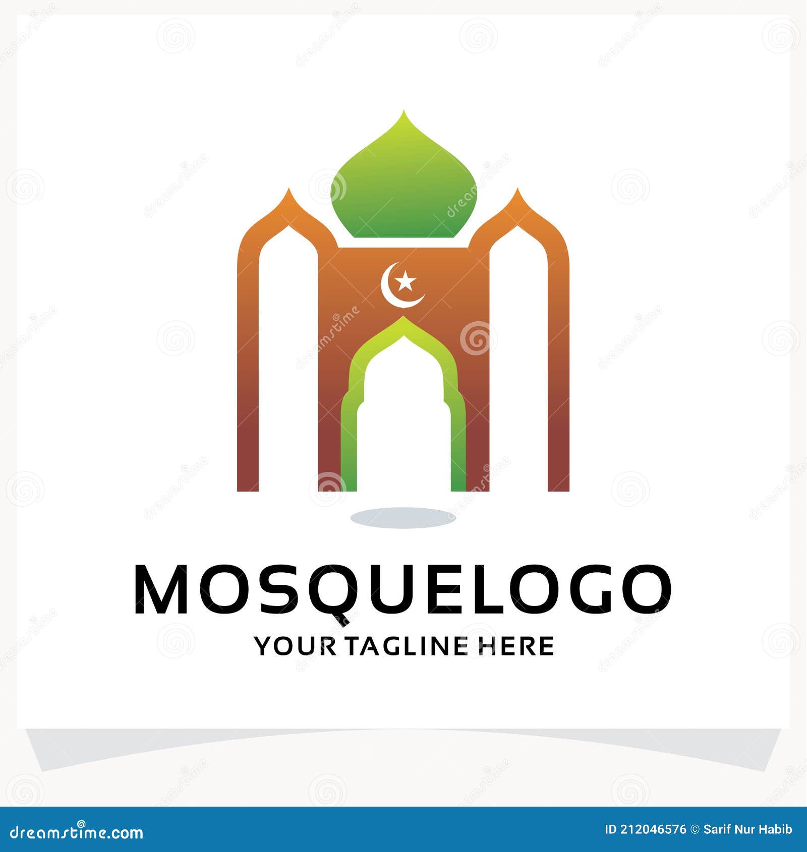 Mosque Logo Design Template Inspiration Stock Vector - Illustration of ...
