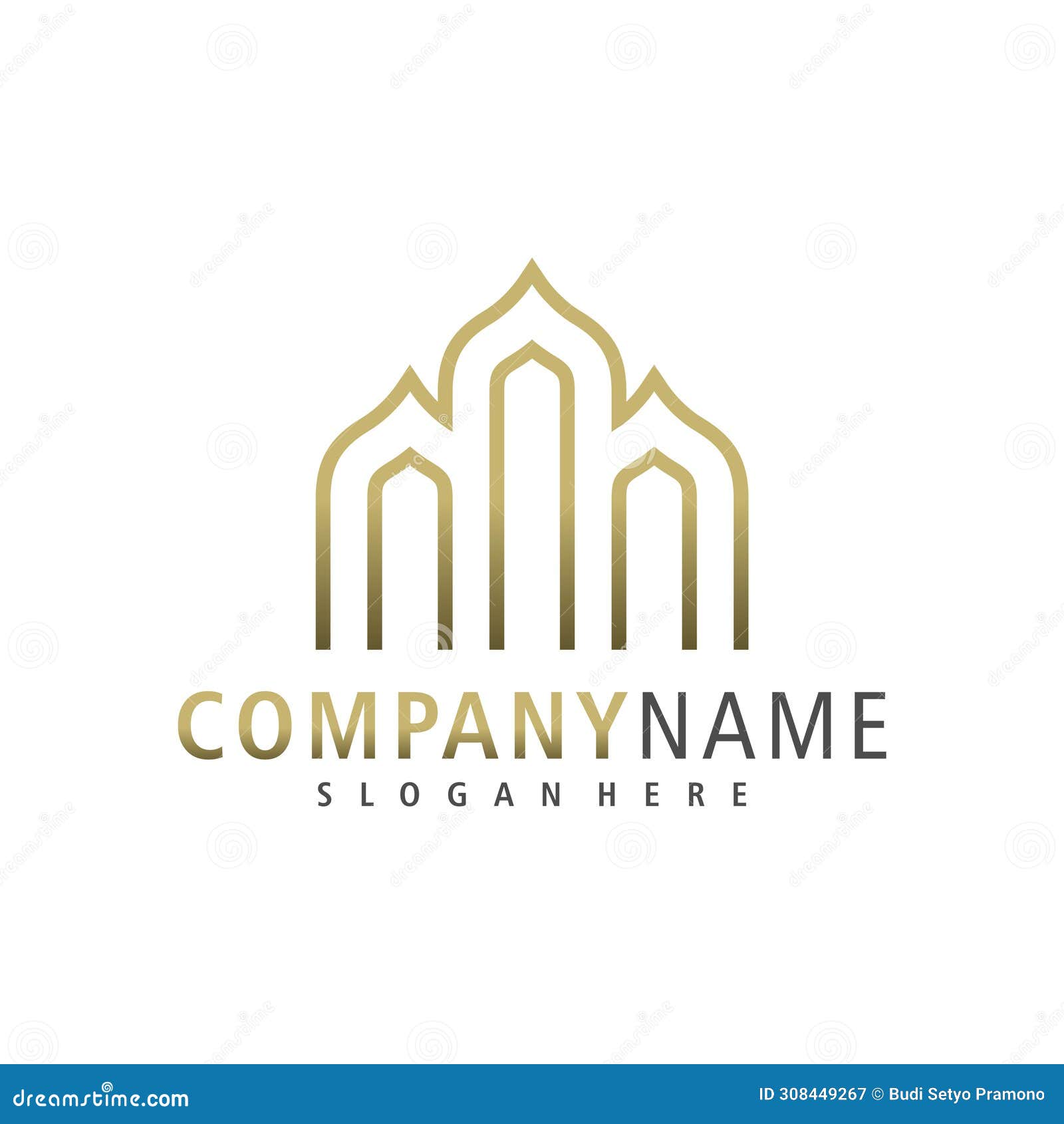 Mosque Logo Design Vector. Creative Mosque Logo Concepts Template Stock ...