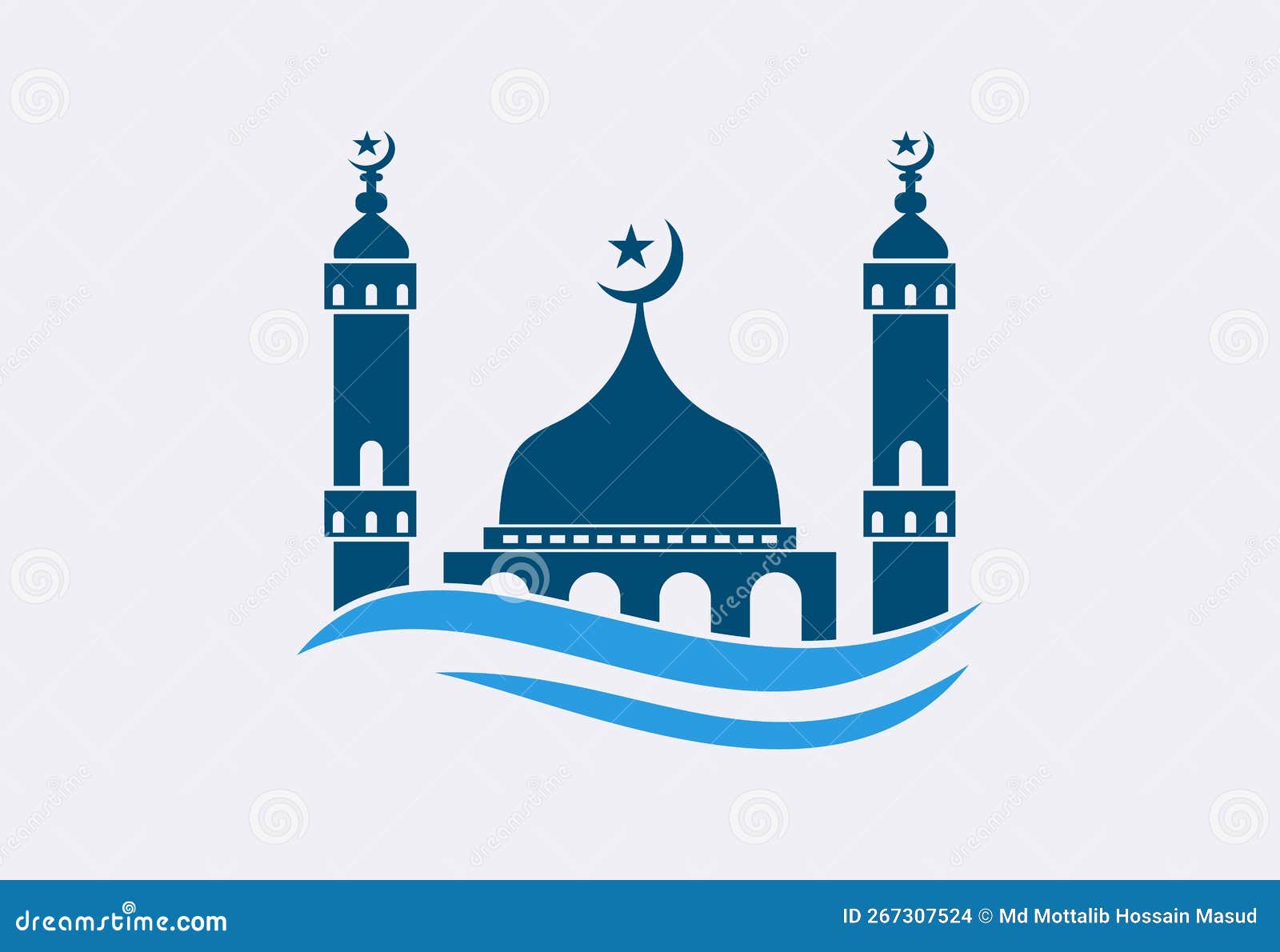 Mosque Logo Design, Vector Design Template Stock Illustration ...