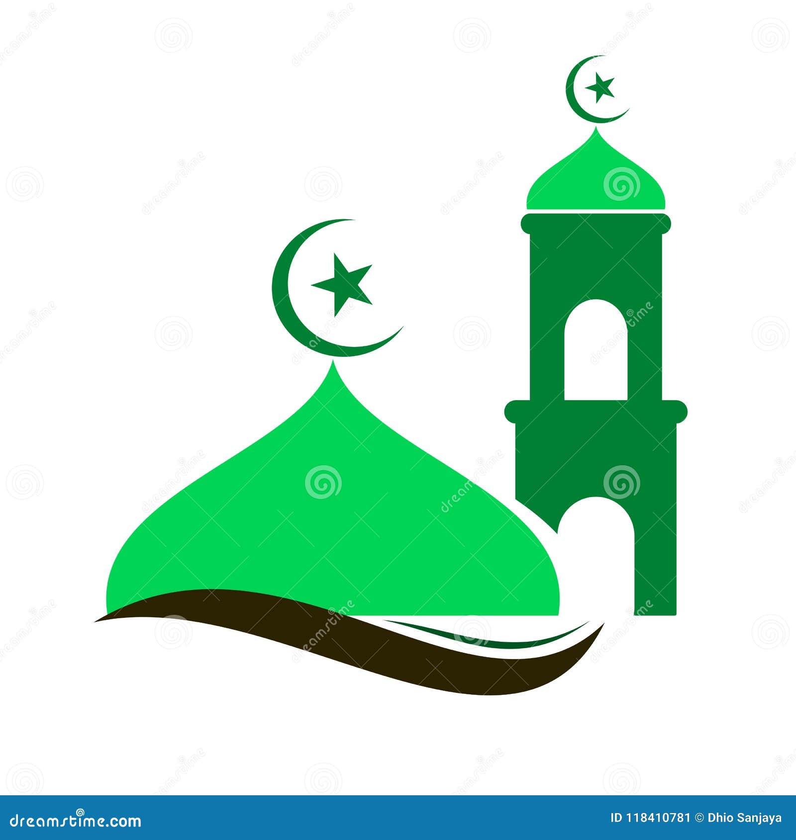 Mosque Logo for Eid Mubarak Stock Image - Illustration of editorial ...