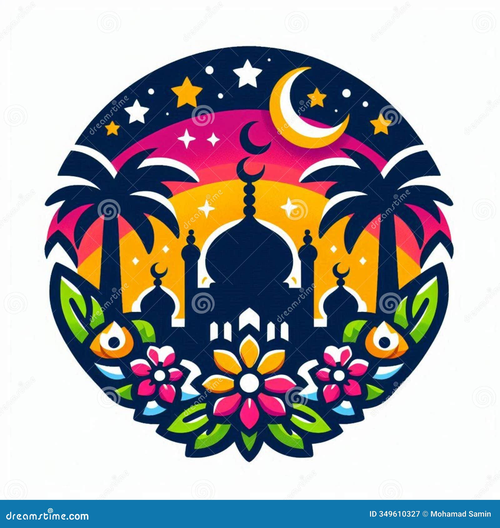 Mosque Logo Template Design Vector, Emblem, Design Concept, Creative ...