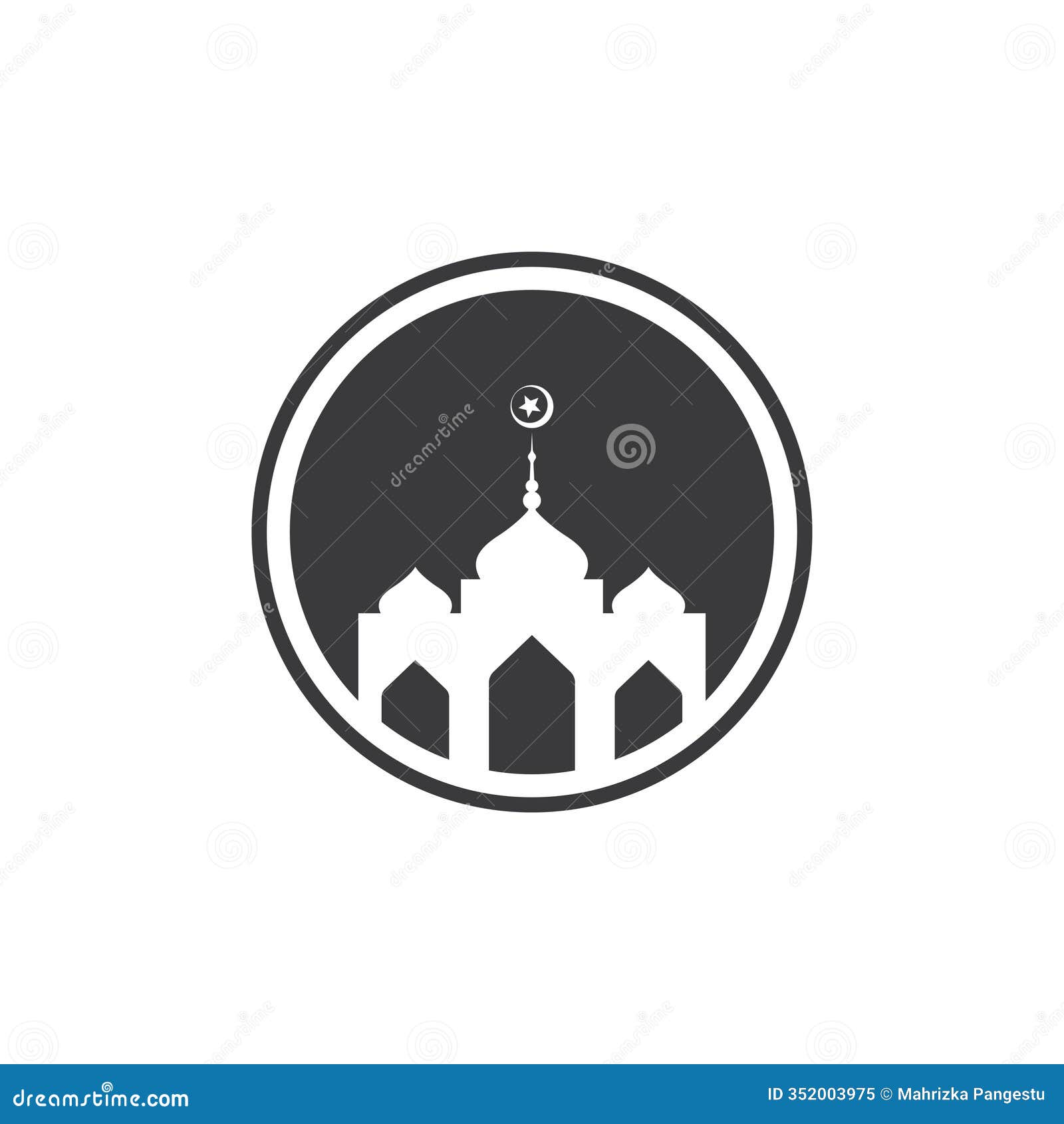 Mosque logo stock illustration. Illustration of turkey - 352003975