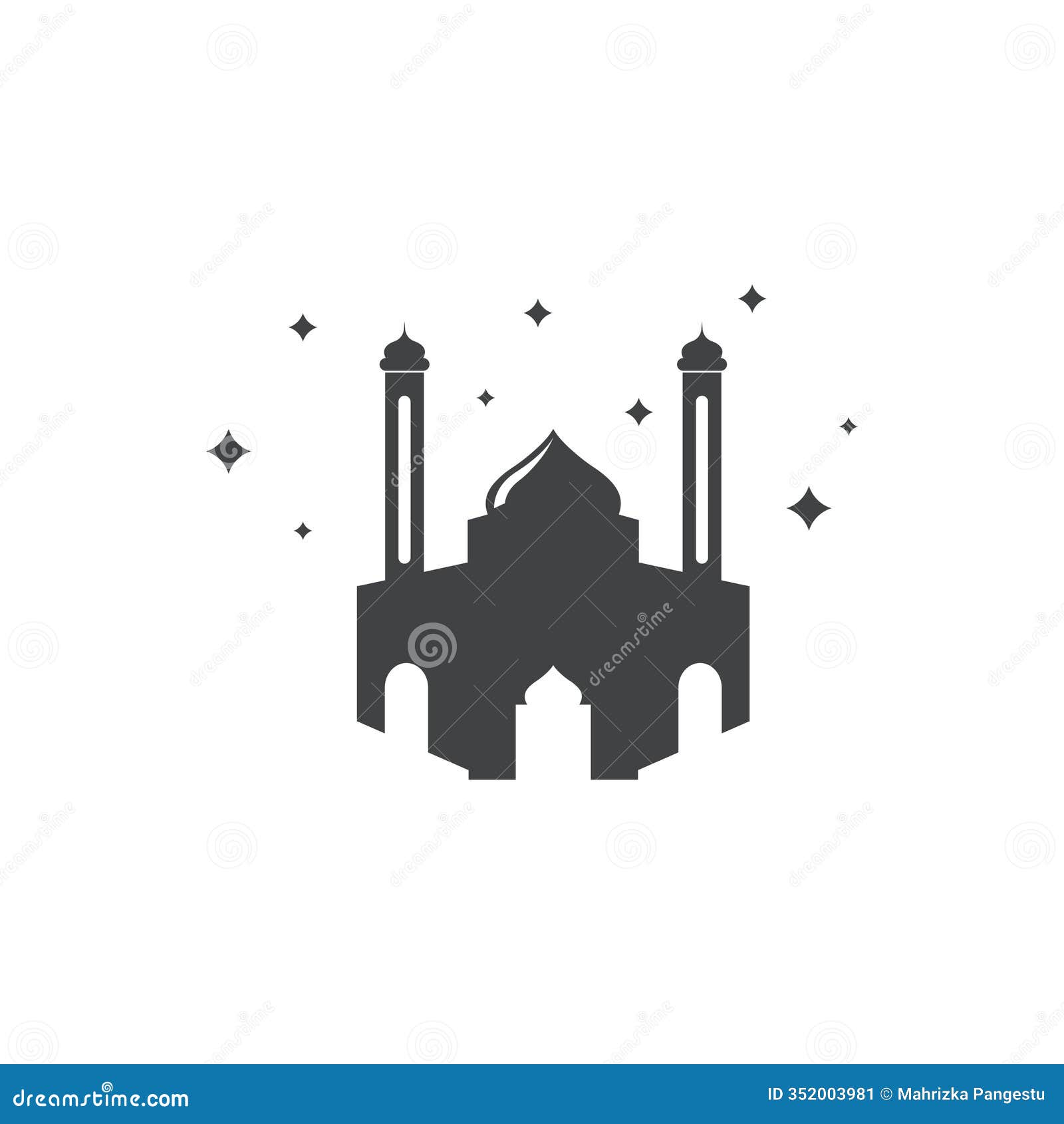 Mosque logo stock illustration. Illustration of outline - 352003981