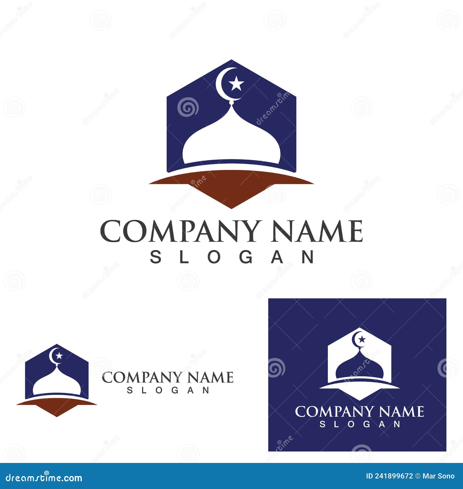 Mosque Logo and Symbol Vector Image Stock Vector - Illustration of ...