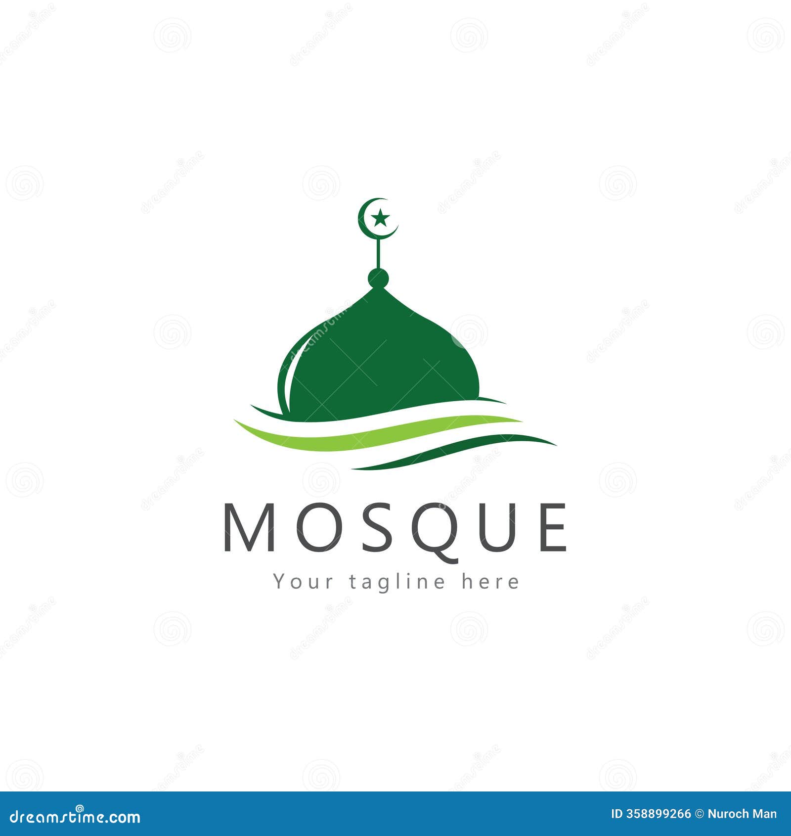 Mosque Logo Design Vector Illustration, Creative Islamic Logo Design ...
