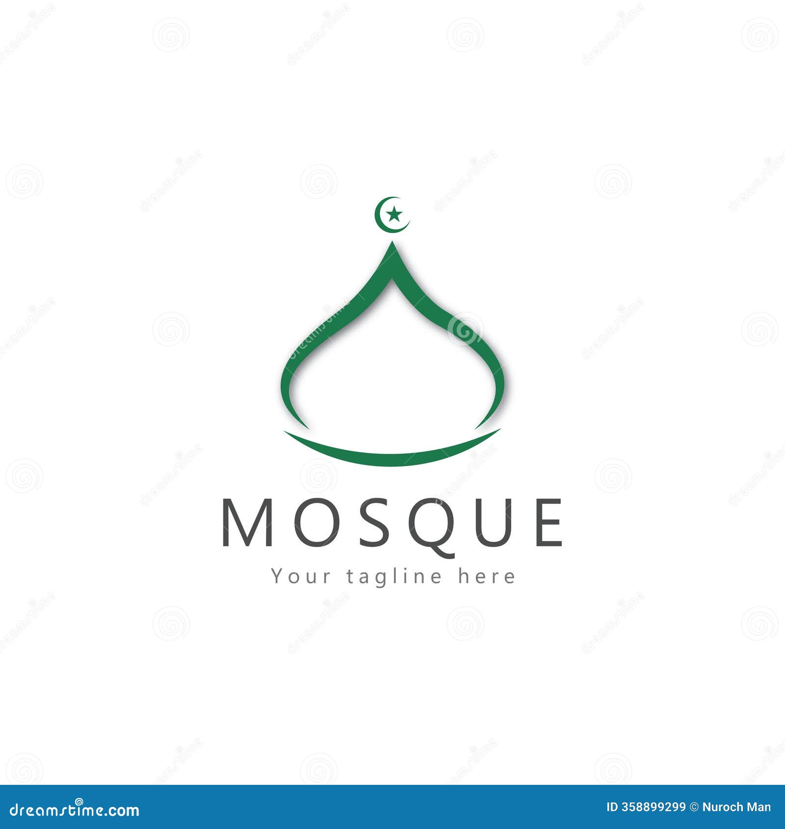 Mosque Logo Design Vector Illustration, Creative Islamic Logo Design ...