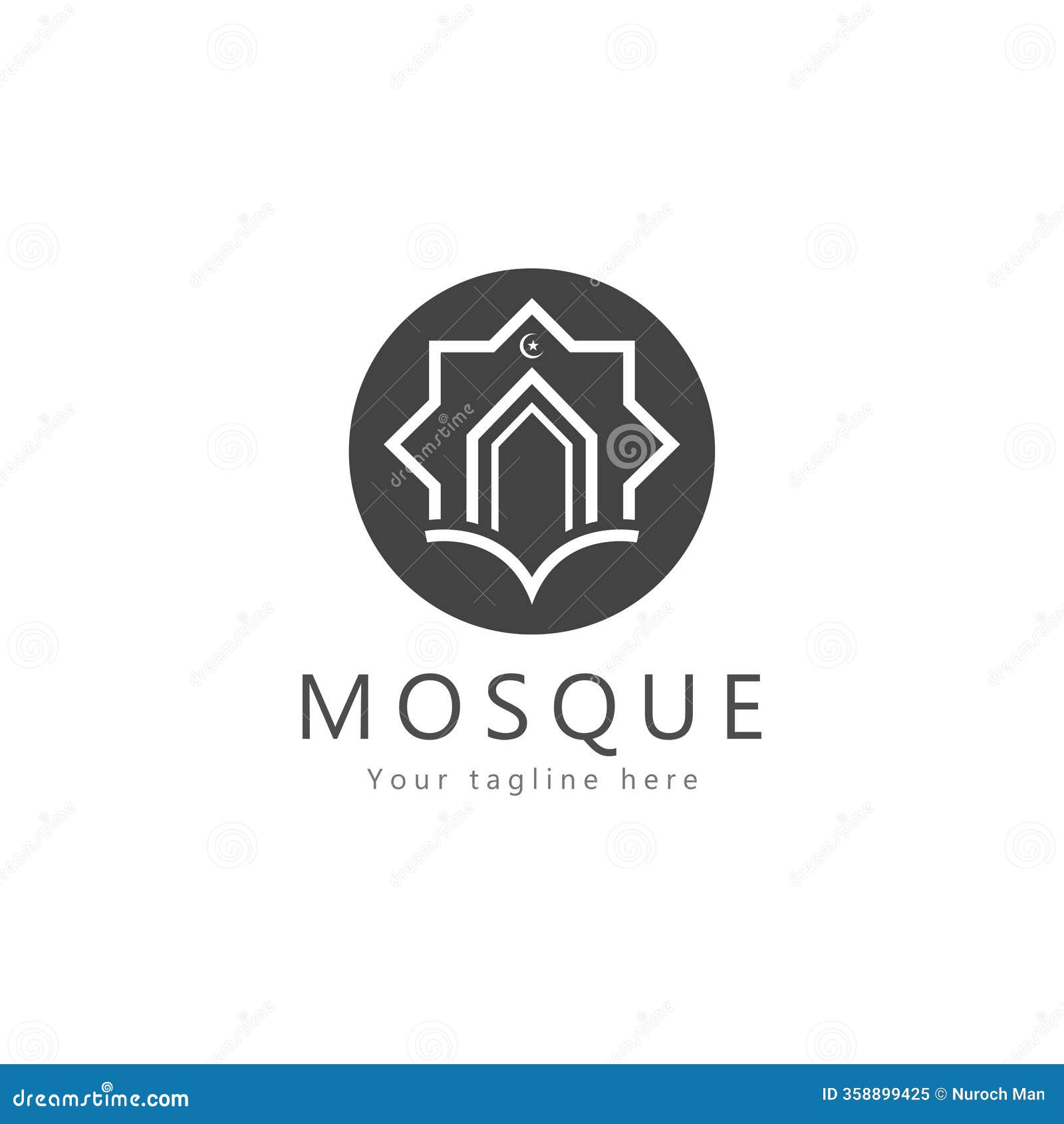 Mosque Logo Design Vector Illustration, Creative Islamic Logo Design ...