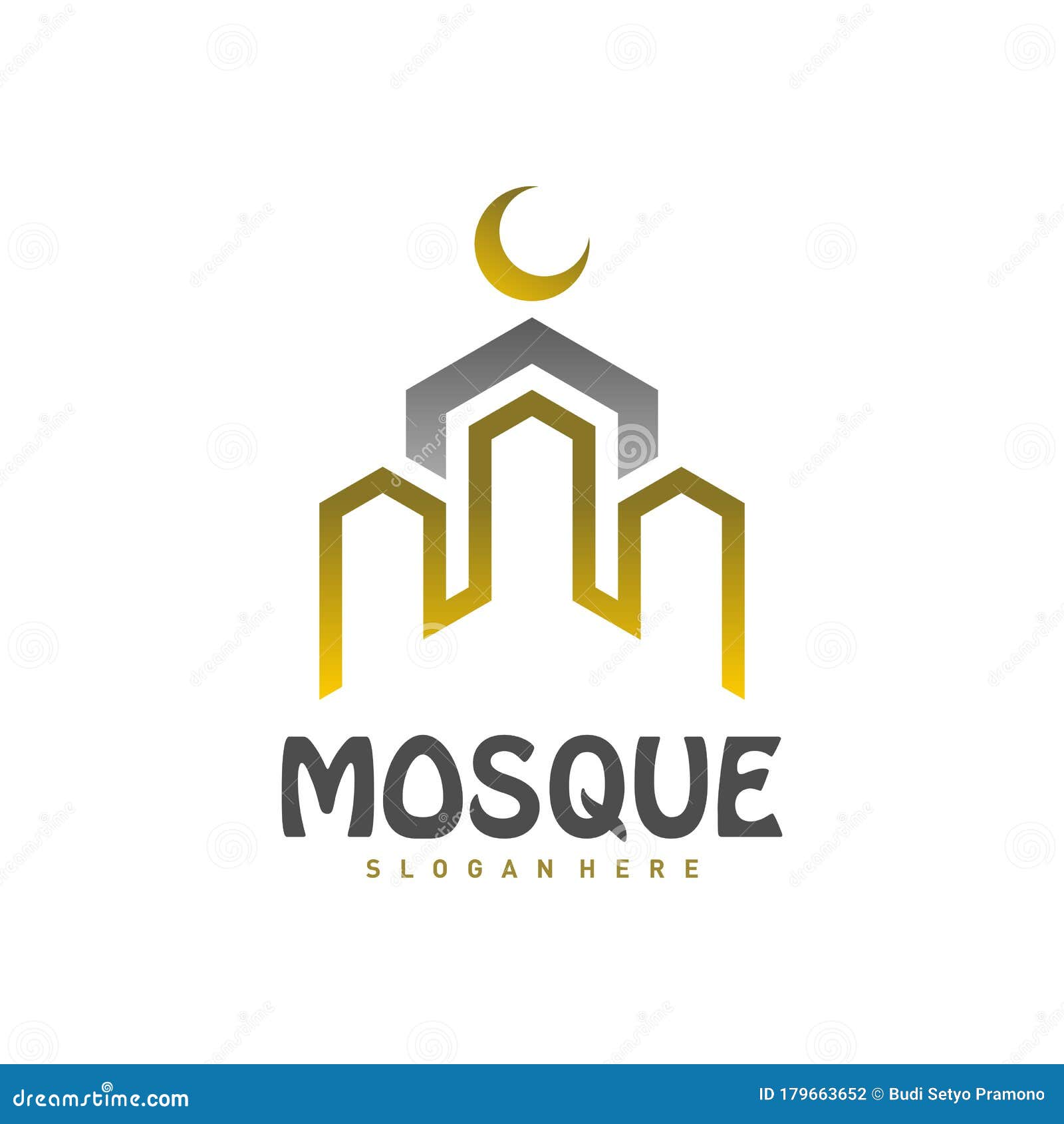 Mosque Logo Template Vector, Creative Mosque Logo Design Concepts ...
