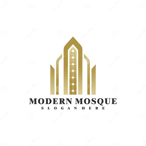Mosque Logo Vector Illustration. Modern Mosque Logo Design Concept ...