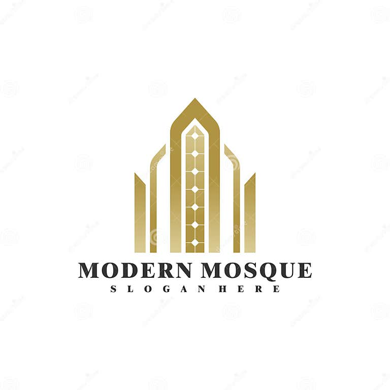 Mosque Logo Vector Illustration. Modern Mosque Logo Design Concept ...