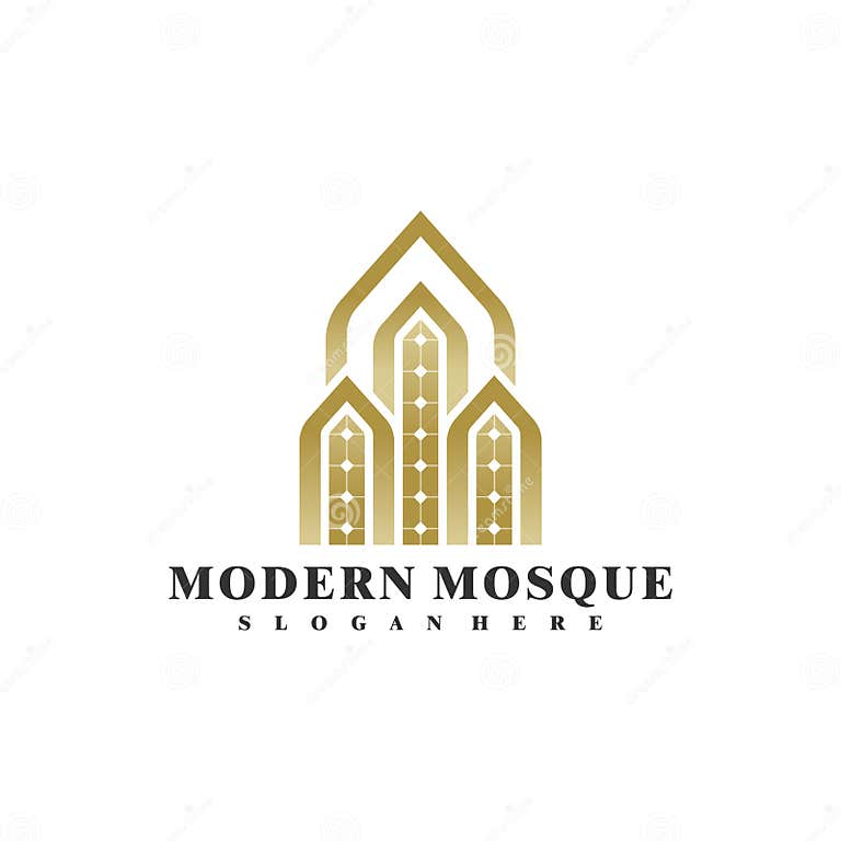 Mosque Logo Vector Illustration. Modern Mosque Logo Design Concept ...