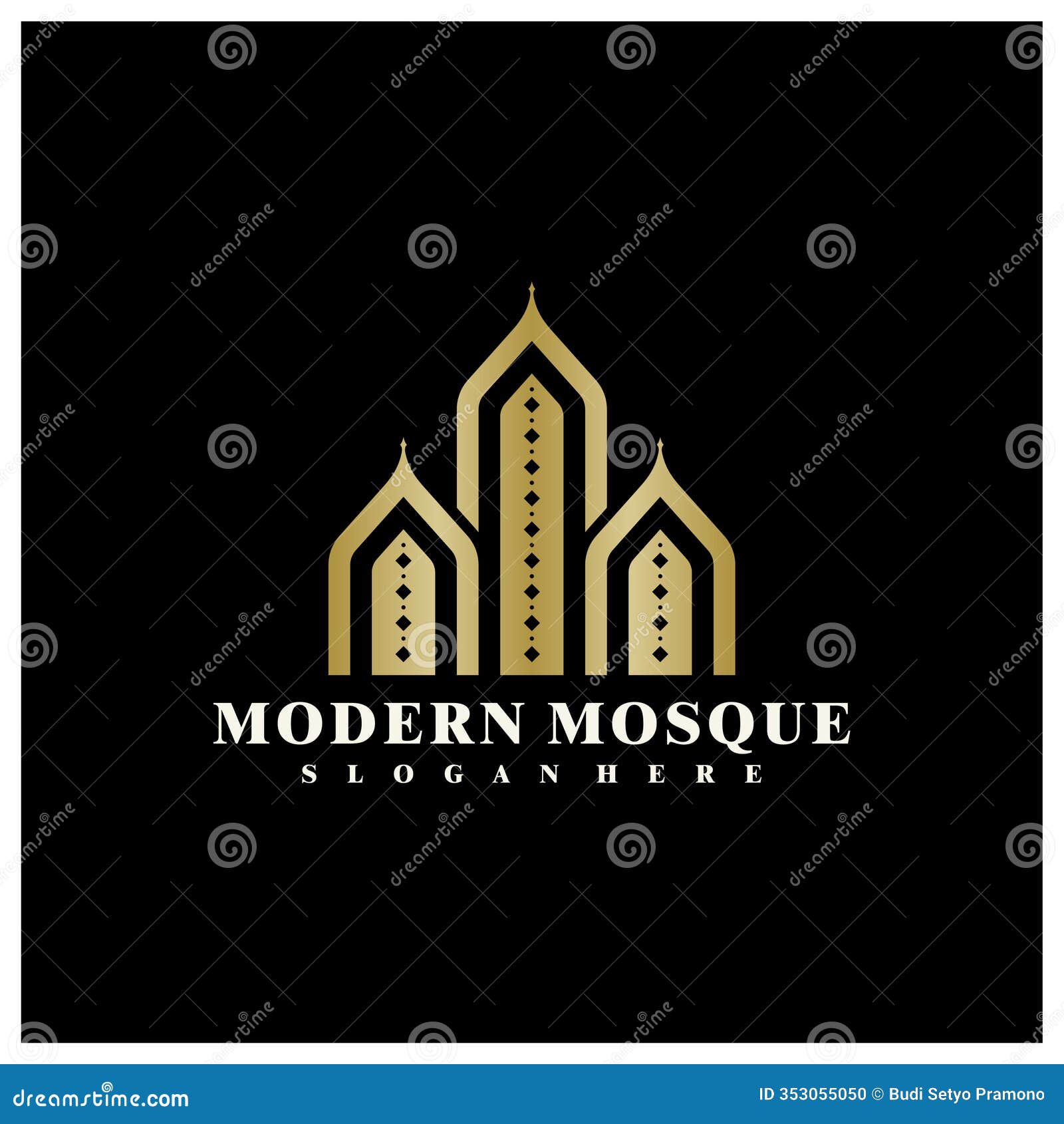 Mosque Logo Vector Illustration. Modern Mosque Logo Design Concept ...