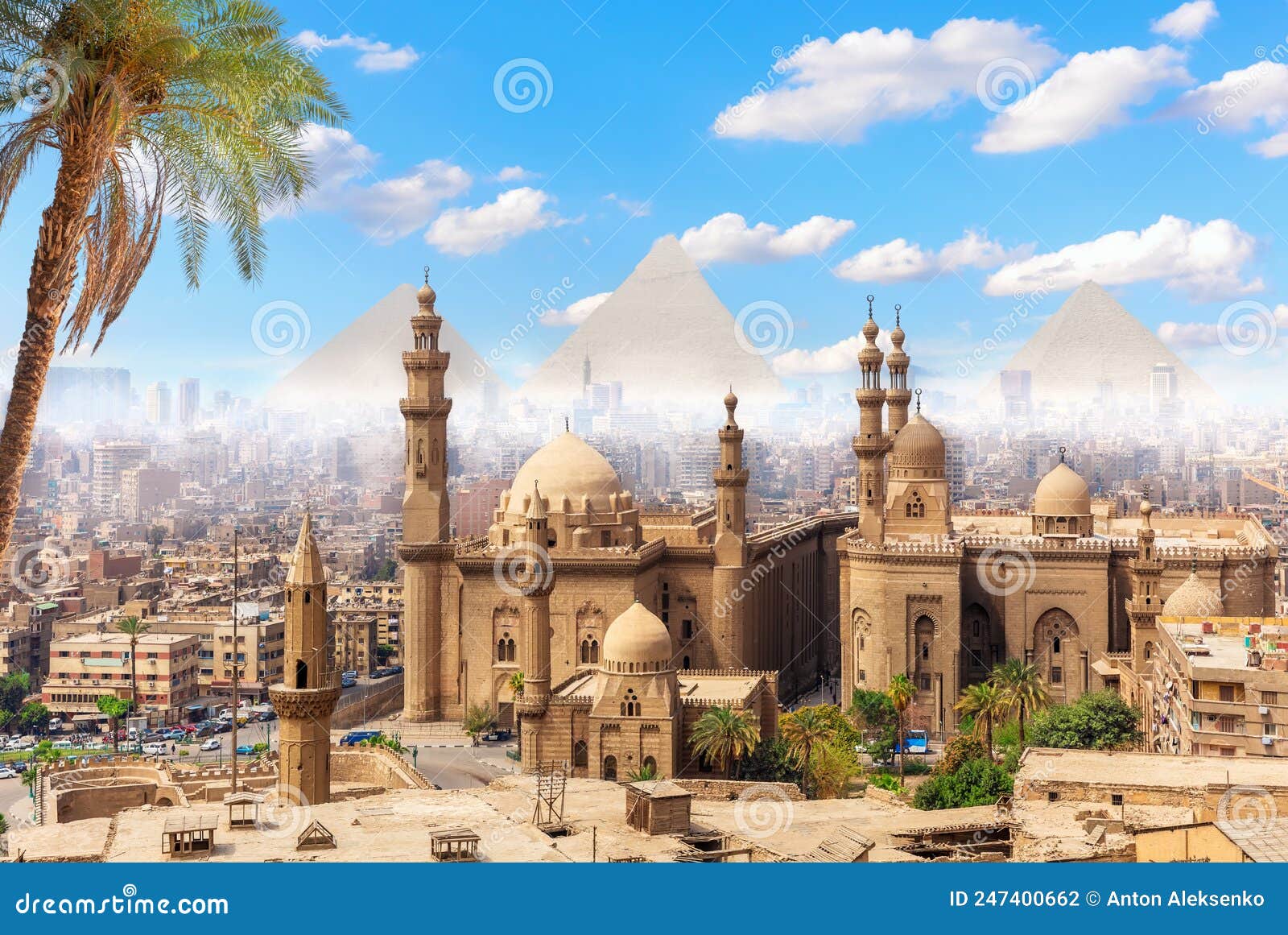 Mosque and Madrasa of Sultan Hasan in the Dusk, Cairo, Egypt Stock ...