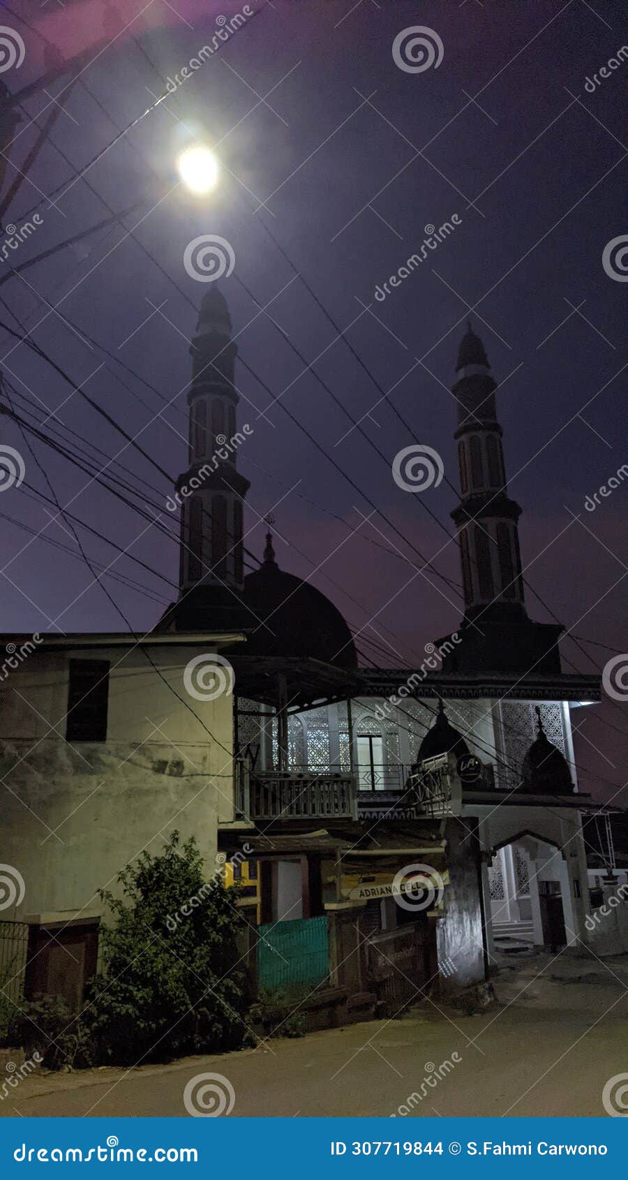 Mosque during Maghrib Prayer Time Stock Photo - Image of celebration ...
