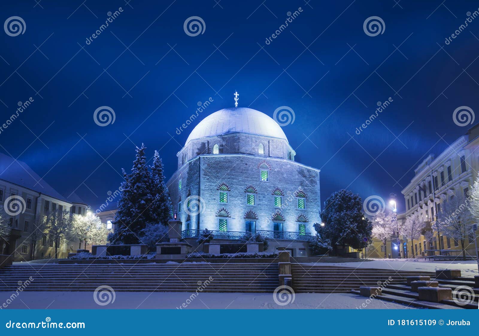 Mosque on Main Square of Pecs, Hungary Stock Image - Image of building ...