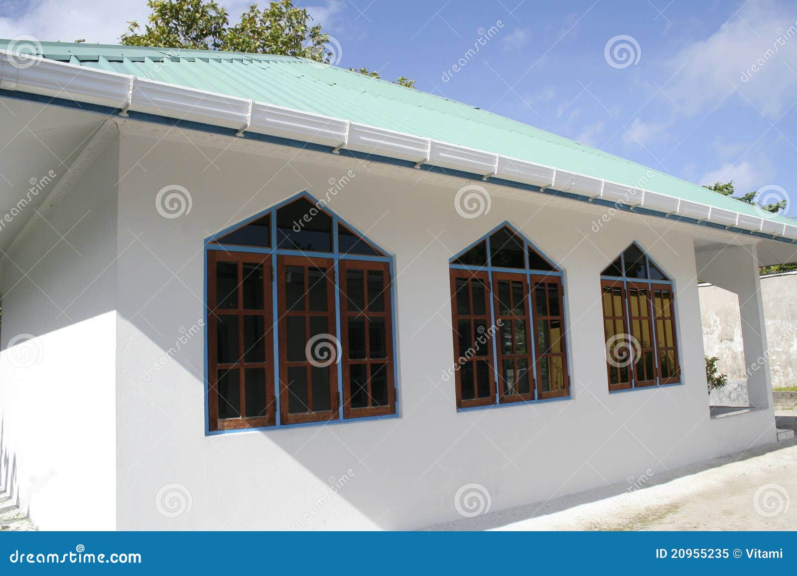 Mosque on Maldives stock image. Image of building, maldivian - 20955235