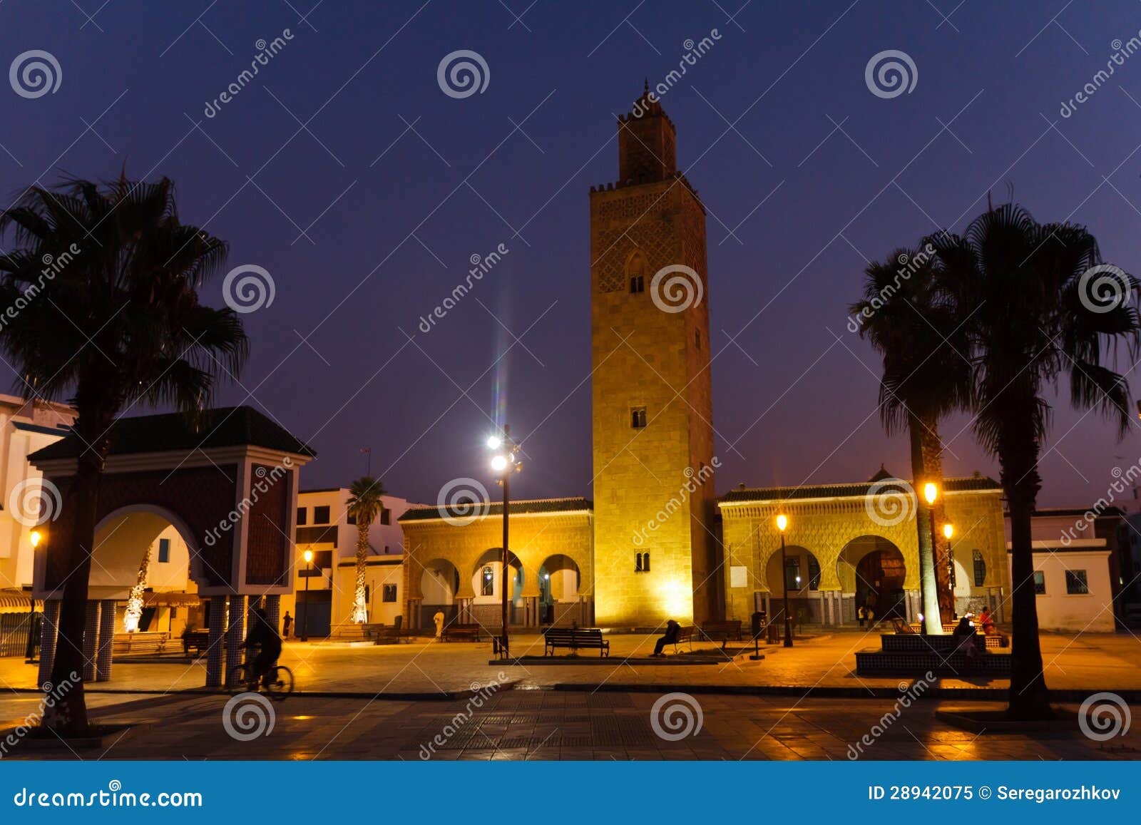 Mosque in Martil stock image. Image of travel, martil - 28942075