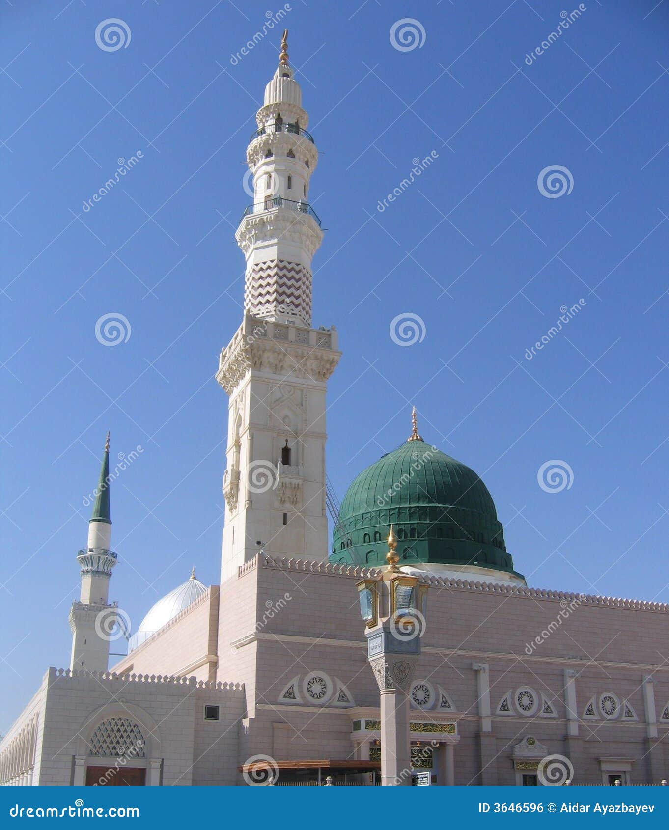 Mosque in Medina stock photo. Image of saudi, medina, lamp - 3646596