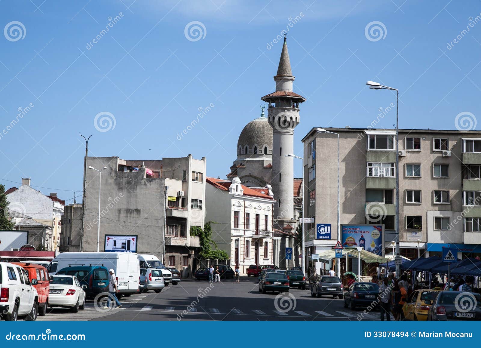 Mosque and Minaret in Constanta. Editorial Stock Image - Image of ...