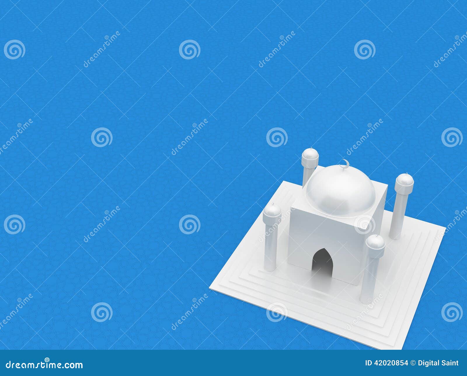 Mosque Minimalist 3D Style stock illustration. Illustration of karim ...
