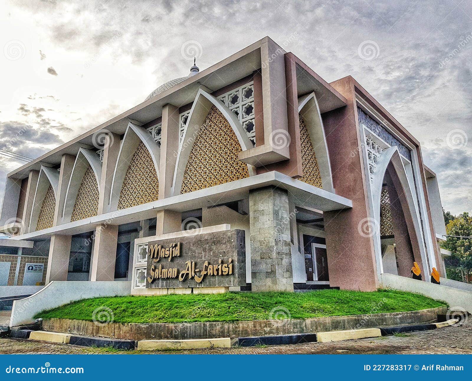 A Mosque with Minimalist and Modern Design Stock Image - Image of ...