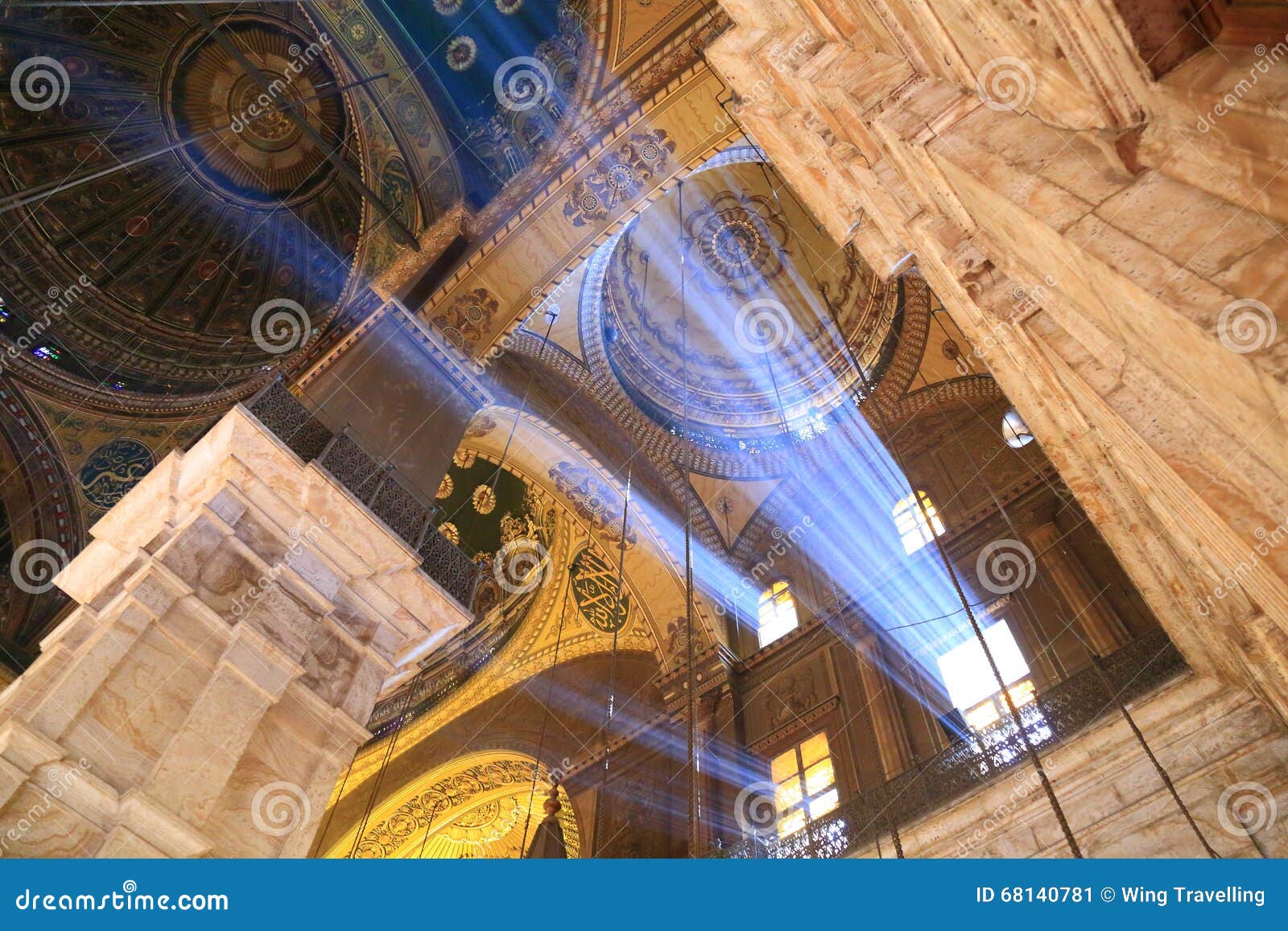 Mosque of Muhammad Ali in Cairo Stock Image - Image of africa, interior ...