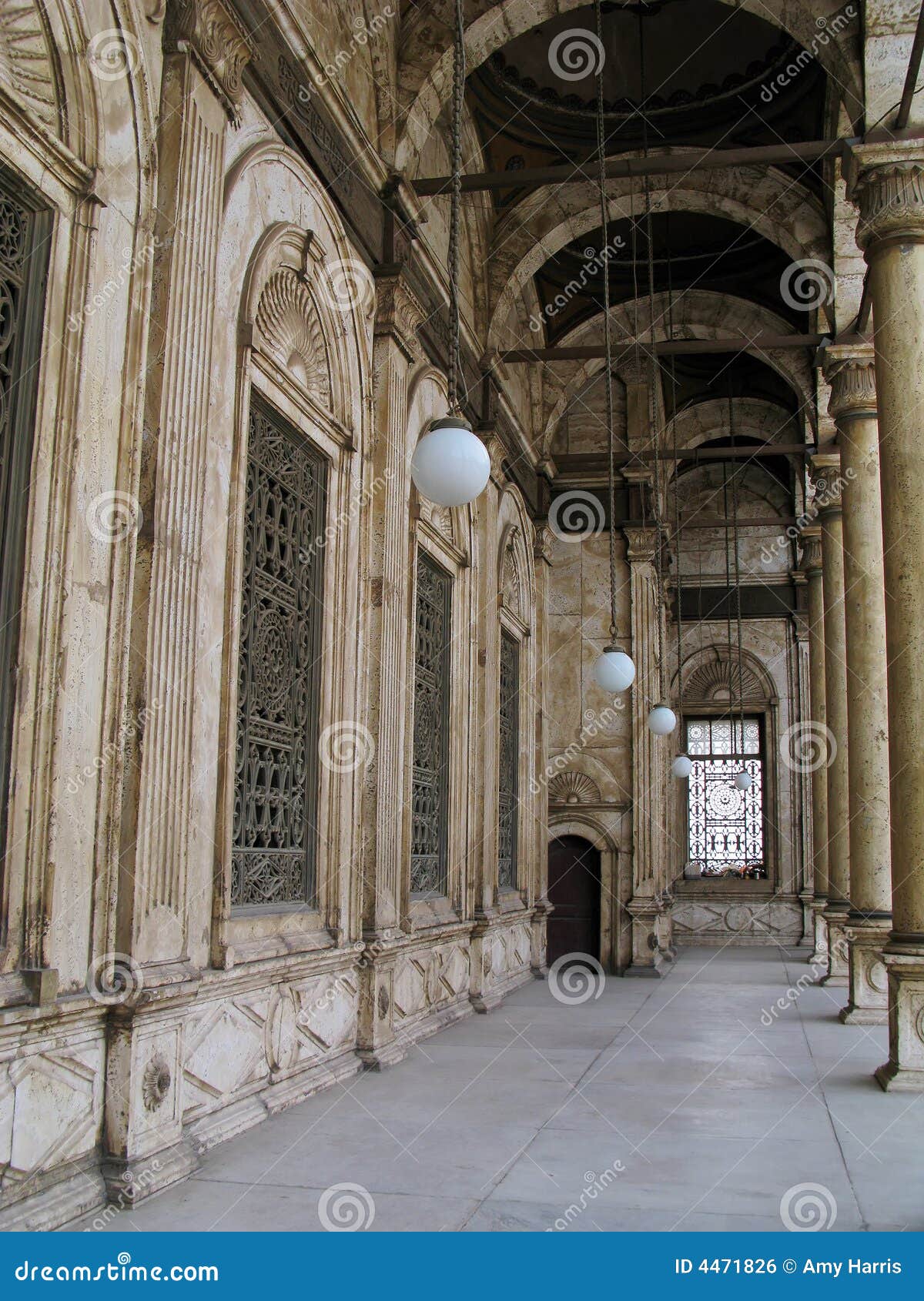 Mosque of Muhammad Ali Corridor Stock Photo - Image of islamic, hallway ...