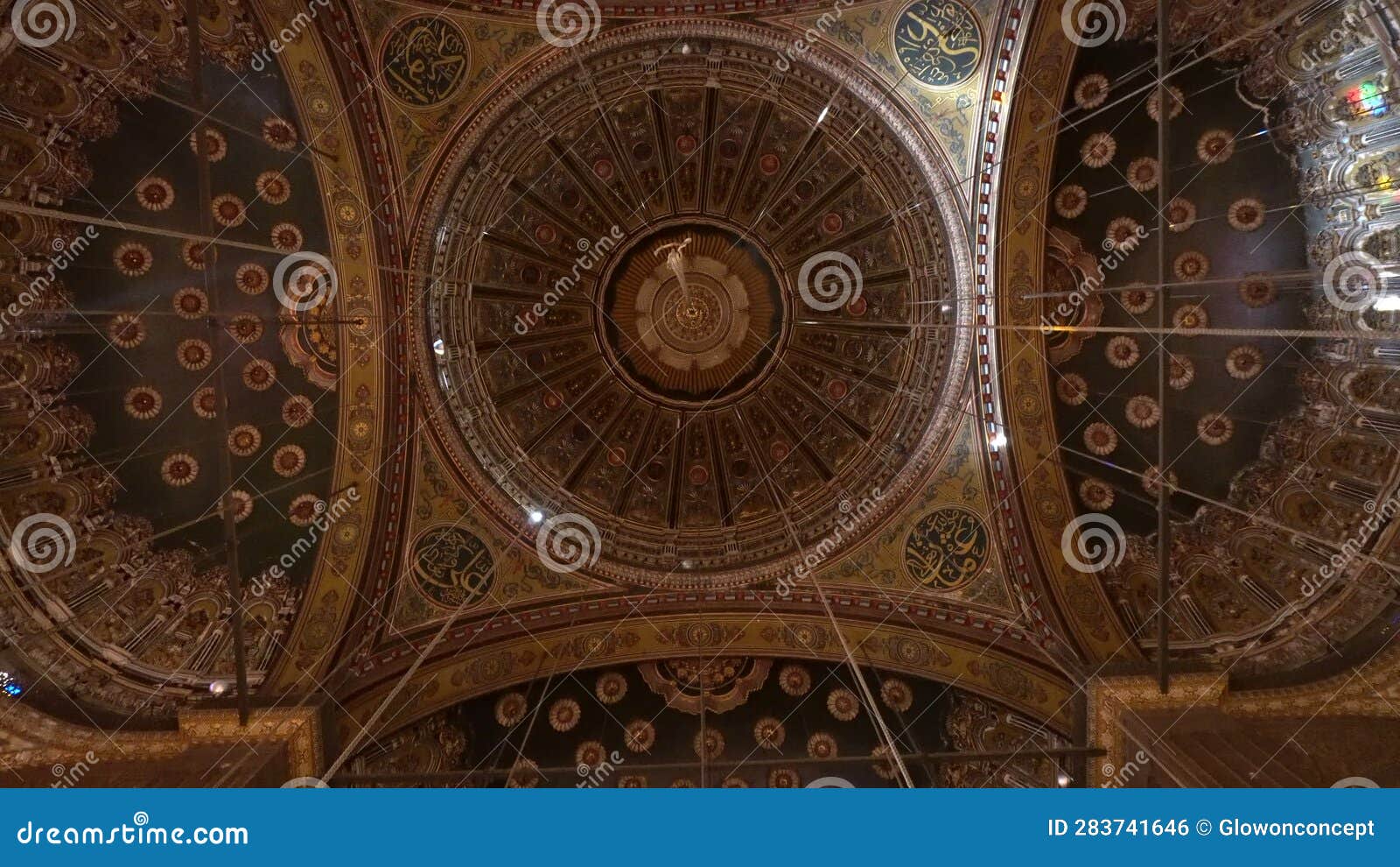 Mosque of Muhammad Ali Dome Interior Isalamic Beautiful Architecture ...