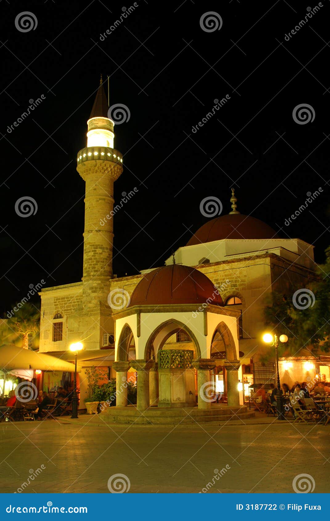 Mosque in the night stock photo. Image of islam, mosque - 3187722