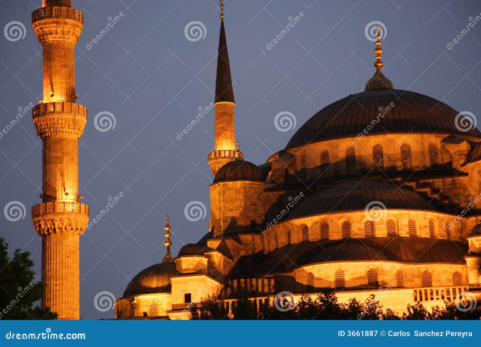 Mosque at night stock image. Image of exterior, orient - 3661887