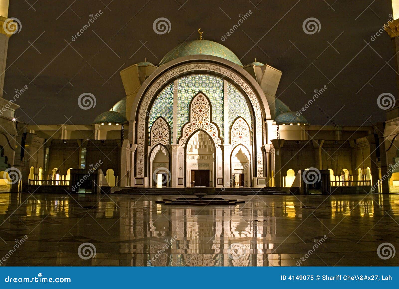 Mosque at Night stock image. Image of sacred, asia, arab - 4149075
