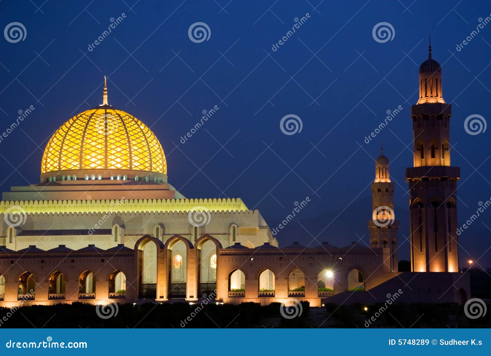 Mosque in night stock image. Image of grand, decoration - 5748289