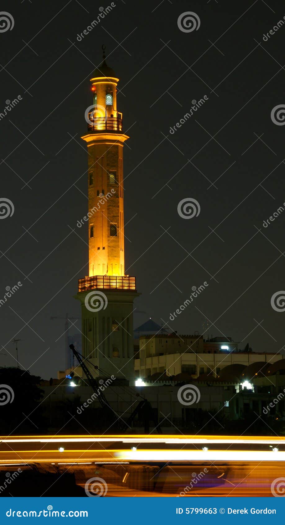 Mosque at Night stock image. Image of canal, building - 5799663