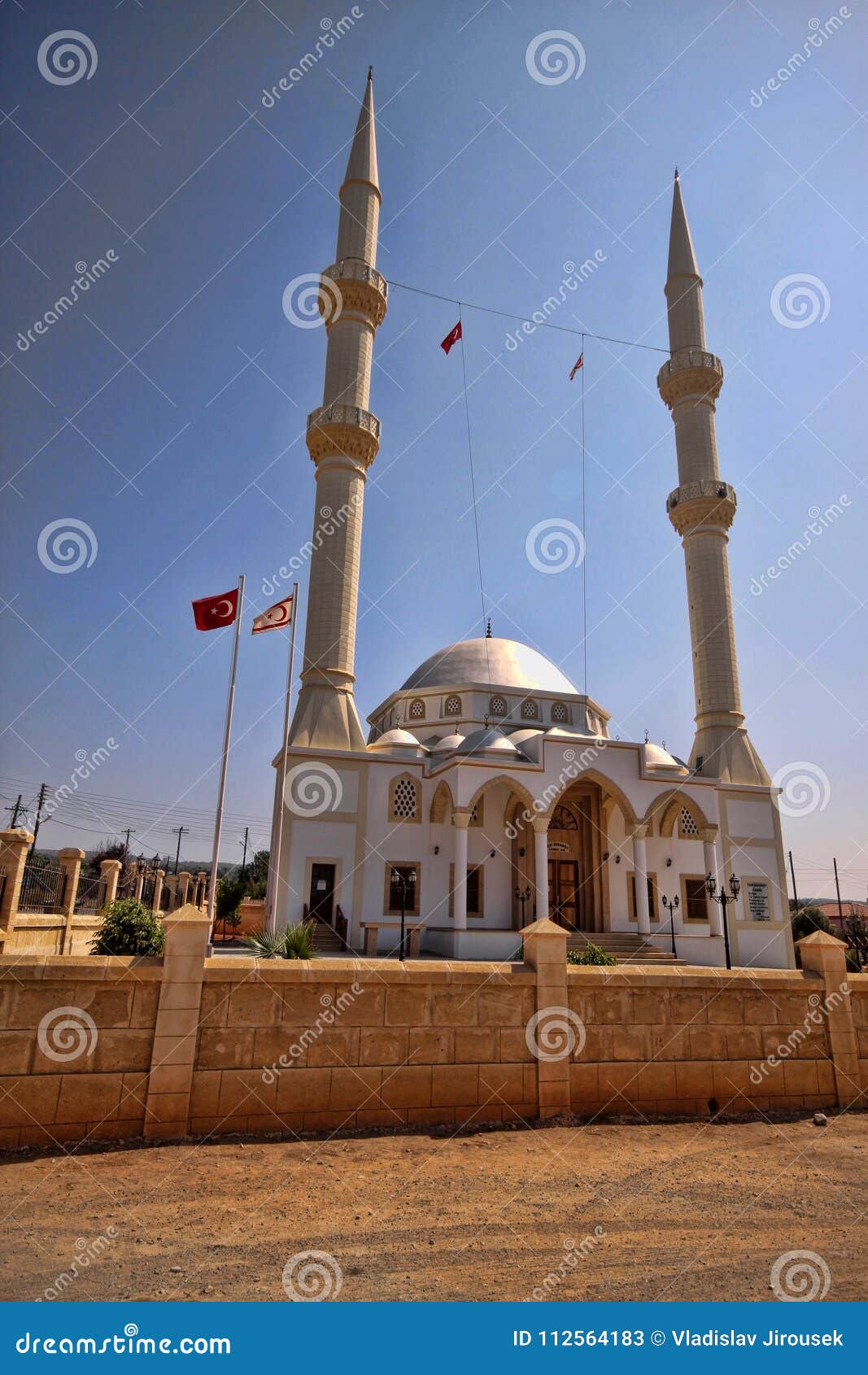 Mosque in northern Cyprus stock image. Image of mediterranean - 112564183