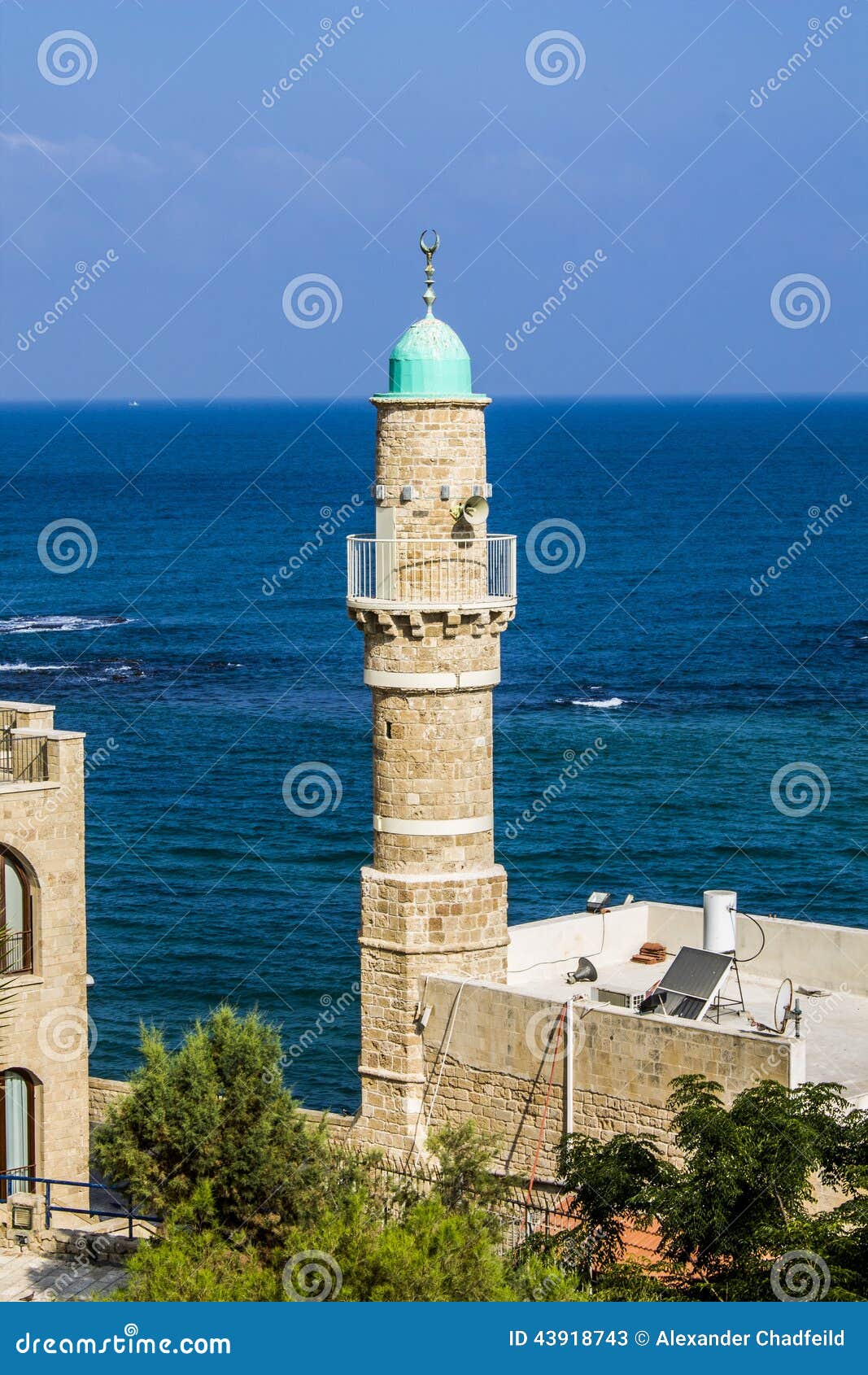 Mosque in old jaffa stock image. Image of city, mediterranean - 43918743