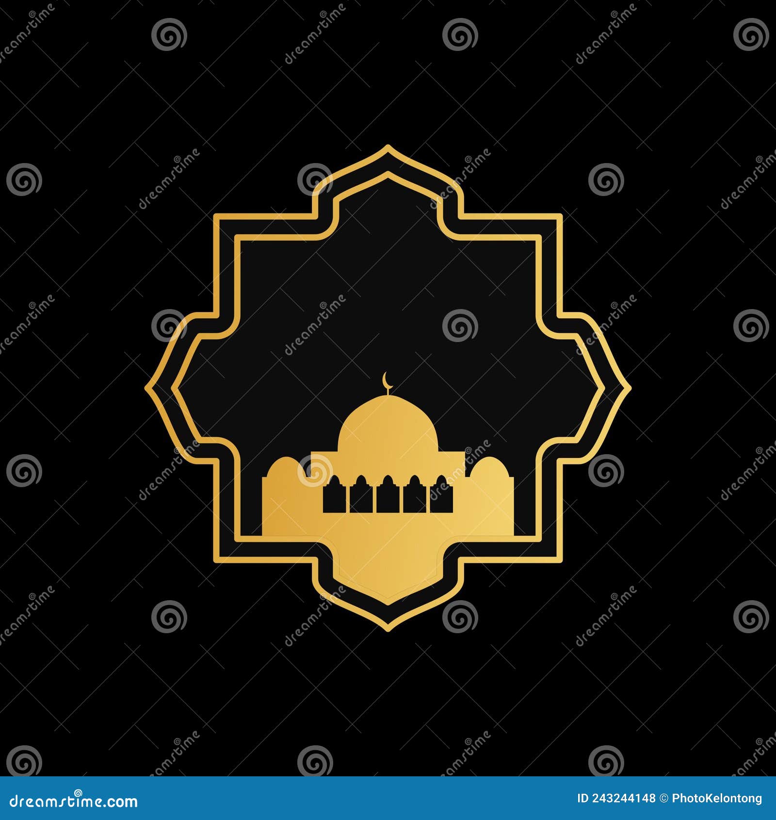 Mosque Ornament Illustration Stock Vector - Illustration of poster ...